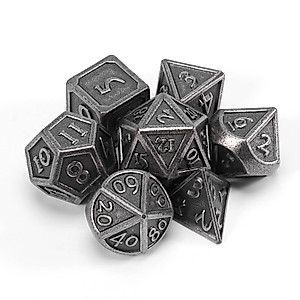 Metal Dice Set Dungeons and Dragons Dice DND Dice Polyhedral Dice Set for D&D RPG MTG Role Playing Table Games
