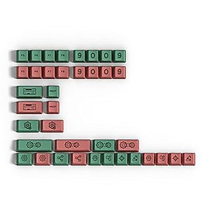 Akko Novelty Keycaps Set, 9009 Theme Retro R2 Industrial Style OEM Profile PBT Sublimation Including 1.75u Shift Keys for 84/68 Layout Mechanical Keyboards