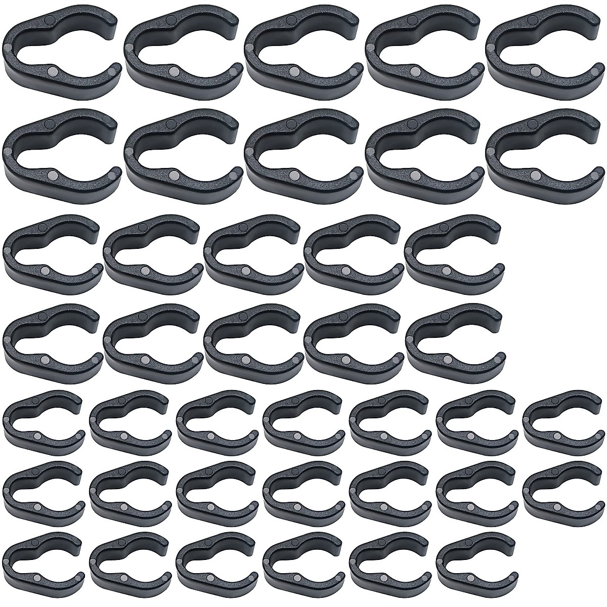 TBoxBo Mic Cable Clips 40 Pack Microphone Boompole Cable Clip Seturable and Flexible ABS Plastic Clips Mic Cable Clips Universal Microphone Boompole Cable Clip Set