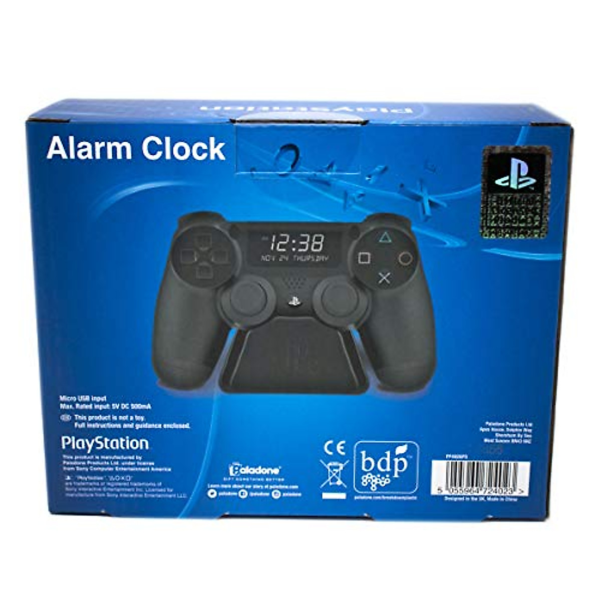 Paladone Playstation Controller Digital Alarm Clock - Officially Licensed Playstation Gamer Gifts and Room Decor