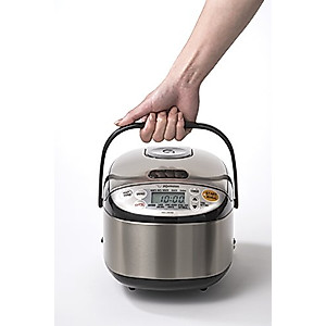 Zojirushi NS-LGC05XB Micom Rice Cooker & Warmer, 3-Cups (uncooked), Stainless Black