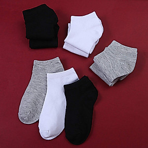Cooraby 25 Pairs Kids' Socks Low Cut Socks Half Cushion Sport Ankle Athletic Socks for Boys Girls