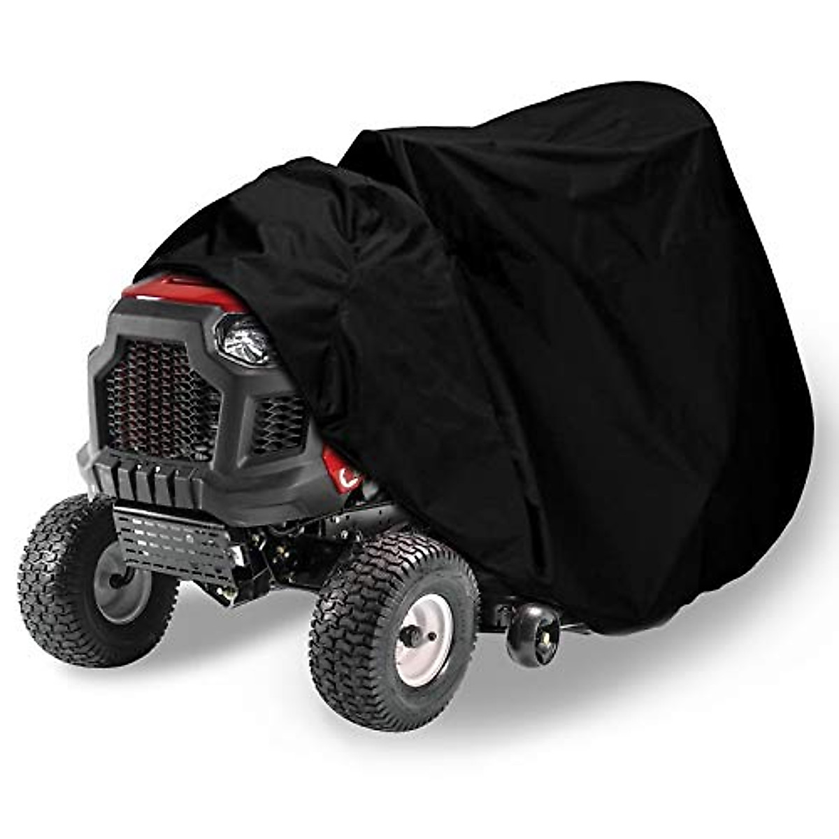 Riding Lawn Mower Cover - Heavy Duty 420D Polyester Oxford Waterproof, UV Protection Universal Fit & Cover Storage Bag-Black