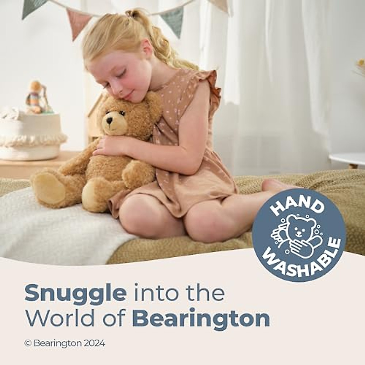 Bearington Collection Bubsy Brown Plush Teddy Bear Stuffed Animal, 16 Inch