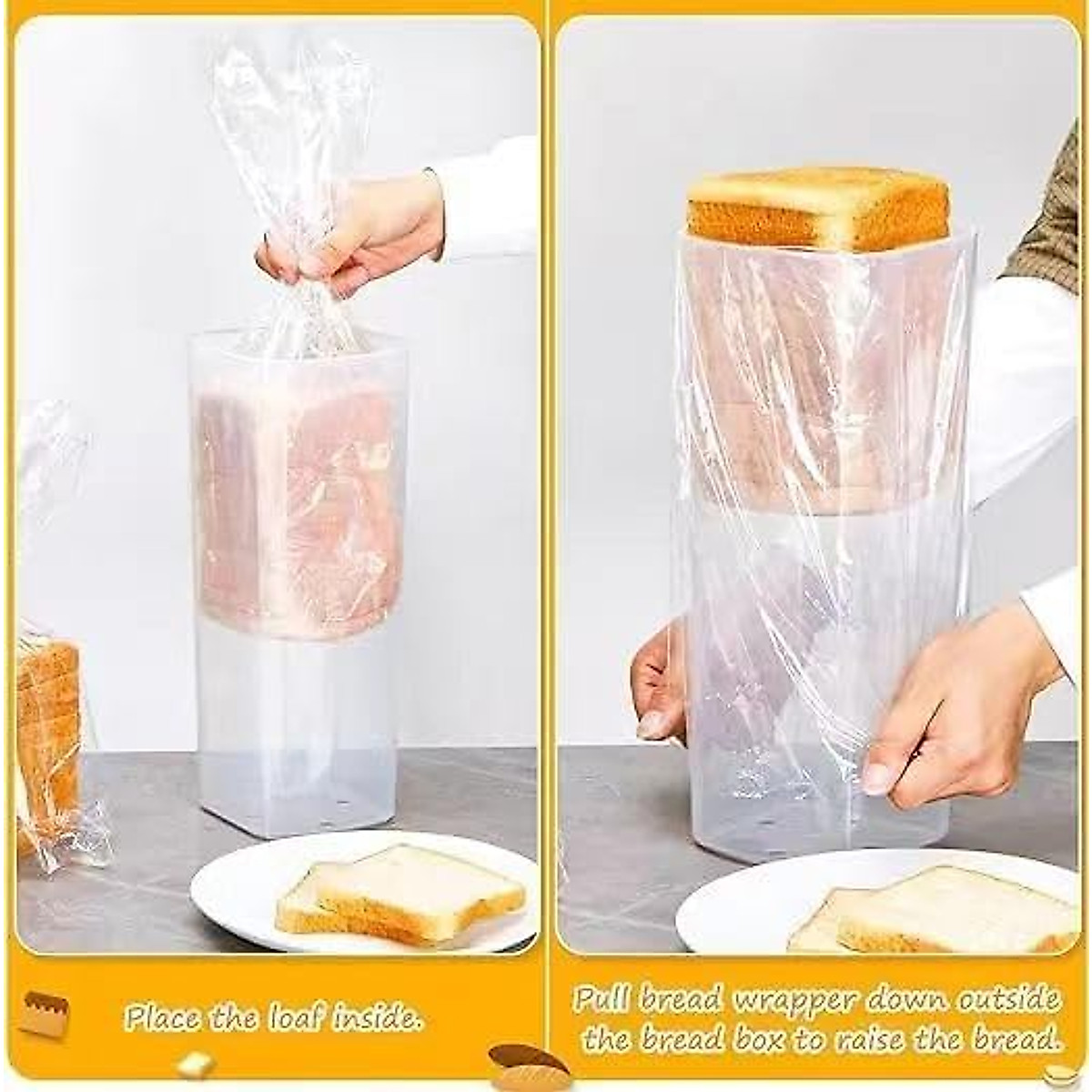 Andwarmth Bread Storage-Bread Container-Bread Keeper-Bread Dispenser-Airtight Bread Box-Bread Saver-Bread Boxes for Kitchen Counter-Green 2