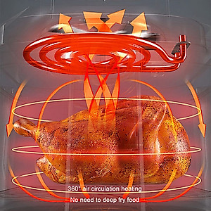 ELEdvb Home Air Fryer Large Capacity Oven Smart Fryer Fully Automatic Electric French Fry Maker Multifunctional Fryer (Green 26.5 * 32 * 31.5cm) (Green 26.5 * 32 * 31.5cm) (Green 26.5 * 32 * 31.5cm)