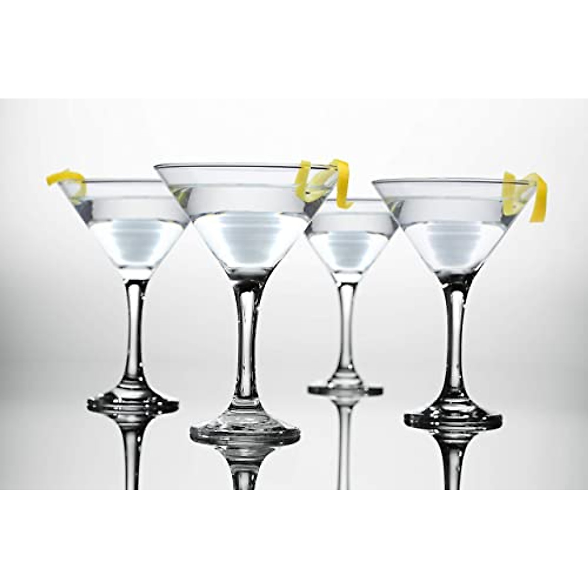 epure Milano Collection 4 Piece Stemmed Martini Glass Set - For Drinking Martinis, Manhattans, Vodka, Gin, and Cocktails (Martini Glass (6 oz))