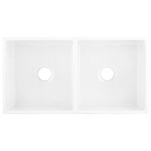 Signature Hardware 433925-36 Torun 36" Farmhouse 50/50 Double Basin Fireclay Kitchen Sink