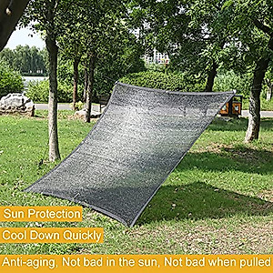 AISky Shade Cloth for Plants Covers Fabric Mesh Tarp 70% Black Net Shading with Grommets 6.5’x6.5’,Greenhouse Sunshade Sunblock for Garden Plants Patio Lawn Flowers Car Outdoor-Black
