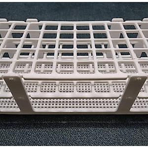 POCOMOCO 3 Packs Plastic Test Tube Rack, 60 Holes Lab Test Tube Rack Holder for 16mm Test Tubes, White, Detachable (60 Holes)