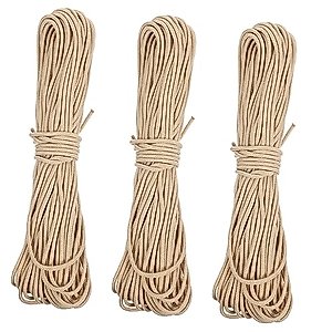 Housoutil 3 Rolls Braided Rope Photo Frame Hanging Rope Hangers for Plants Outdoor Decorating Tools Colored lanyards Macrame Twisted Ropes DIY Crafts Knitting Ropes Gift Wrapping Ropes lace