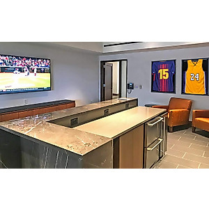 Jersey Display Frame Case, Large Lockable Shadow Box Sports Jersey Frame with 98% UV Protection Acrylic and 2 Hanger for Baseball Basketball Football Soccer Hockey Shirt,Uniform, Graduates Black