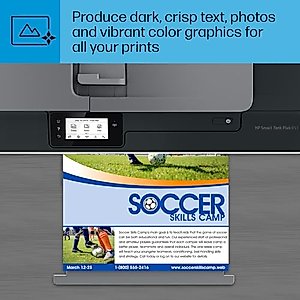 HP Smart -Tank Plus 651 Wireless All-in-One Ink -Tank Printer, up to 2 Years of Ink in Bottles, Auto Document Feeder, Mobile Print, Scan, Copy, Works with Alexa (7XV38A)