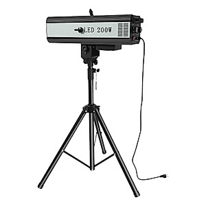 LED Follow Spotlight with Stand, 200W Stage Follow Spot Light Manual Control DJ Led Lighting Follow Spot Spot Beam Lights for Disco Party Clubs Stage Effect