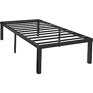 ZINUS Luis 16 Inch QuickLock Metal Platform Bed Frame / Mattress Foundation with Steel Slat Support / No Box Spring Needed / Easy Assembly, Twin