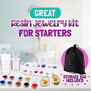 Goody King Resin Jewelry Making Starter Kit - Resin Kits for Beginners with Molds and Resin Jewelry Making Supplies - Silicone Casting Mold, Tools Set Clear Epoxy Resin for DIY Jewelry