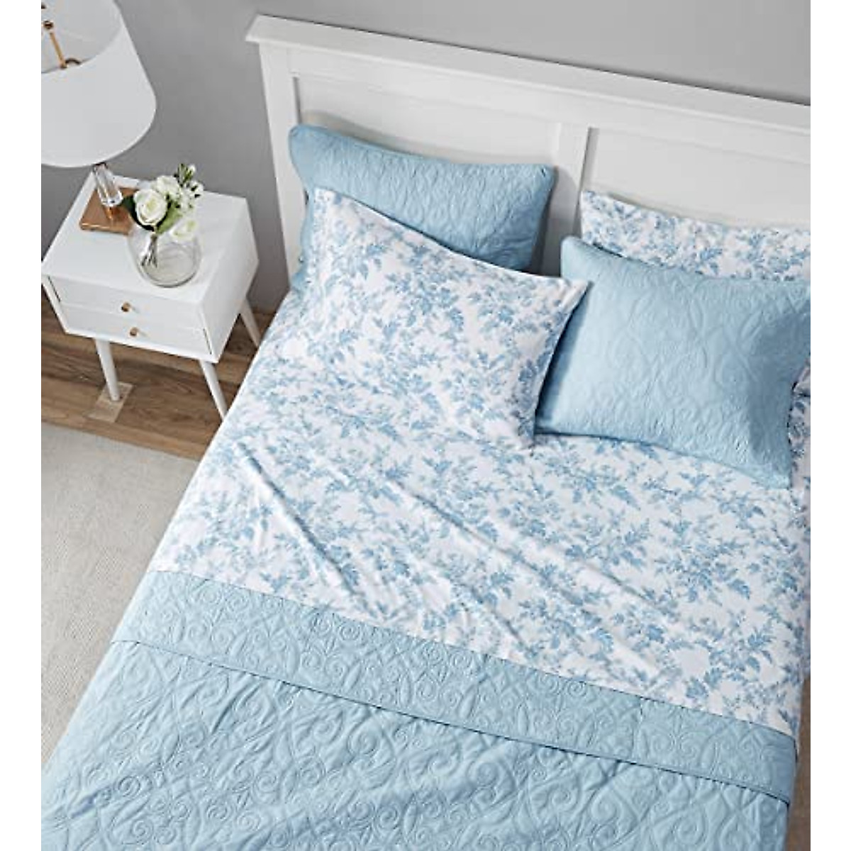 Laura Ashley Home - Twin Sheets, Cotton Flannel Bedding Set, Brushed for Extra Softness & Comfort (Vanessa, Twin)