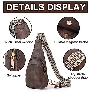 CLUCI Leather Backpack Purse for Women Small Sling Bag for Women Crossbody