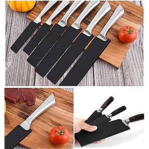 10-Piece Universal Knife Edge Guards, Non-BPA Knife Sheath, Waterproof Abrasion Resistant Felt Lined Knife Cover Sleeves Knife Protectors, Gentle on Your Blades