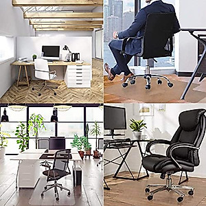 Premium Office Chair Mat for Hard Wood Floors,36 x 48 inches, Clear Floor Mat for for Rolling Chairs, Heavy Duty Floor Protectors for Home Office, Anti-Slip, Easy to Clean