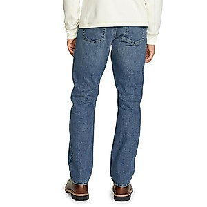 Eddie Bauer Men's Authentic Jeans - Straight, Faded Indigo, 34W x 32L