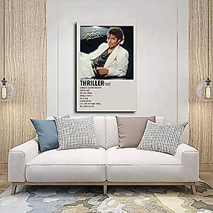 DRWW Michael Jackson Thriller 90s Vintage Poers for Room Aehetic Canvas Poer Wall Art Der Print Picture Paintings for Living Room Bedroom Deration 12×18h(30×45cm) Unframe-yle1