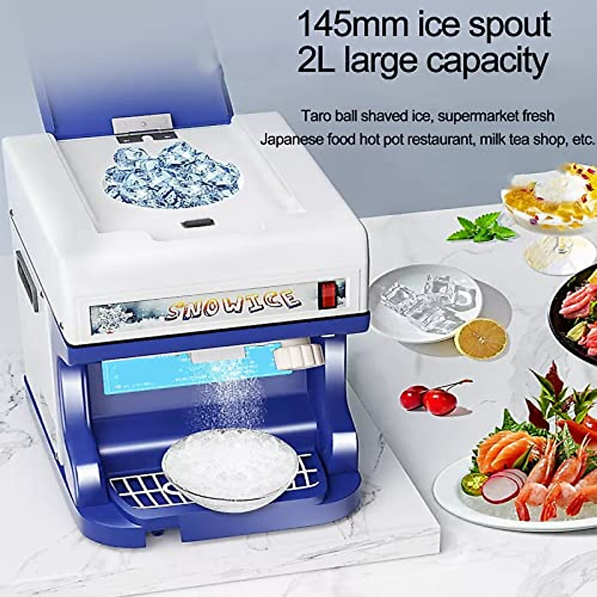 Ice Cube Makers, High Capacity Ice Maker, Commercial Cone machine250W, Stainless Steel Ice Machine with 4/11/18 Lbs Capacity, Ideal for Restaurant, Bars, Home and Offices,2L