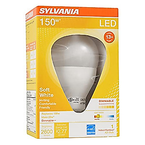 SYLVANIA A21 LED Light Bulb, 23W, 150W Equivalent, Dimmable, 2600 Lumens, 2700K, Soft White - 1 Pack (79714)