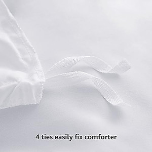CozyLux Duvet Cover Queen Size White, Soft Microfiber Lightweight Bedding Duvet Cover Set 3 Pieces, 1 Duvet Cover 90x90 with Zipper Closure and Corner Ties and 2 Pillowcases, Comforter Not Included