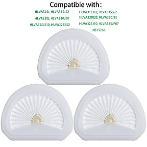 4Pack VLPF10 Replacement Filters Compatible with Black and Decker Hand Vacuum Filter Model # HLVA320J00 HLVA315j & N575266