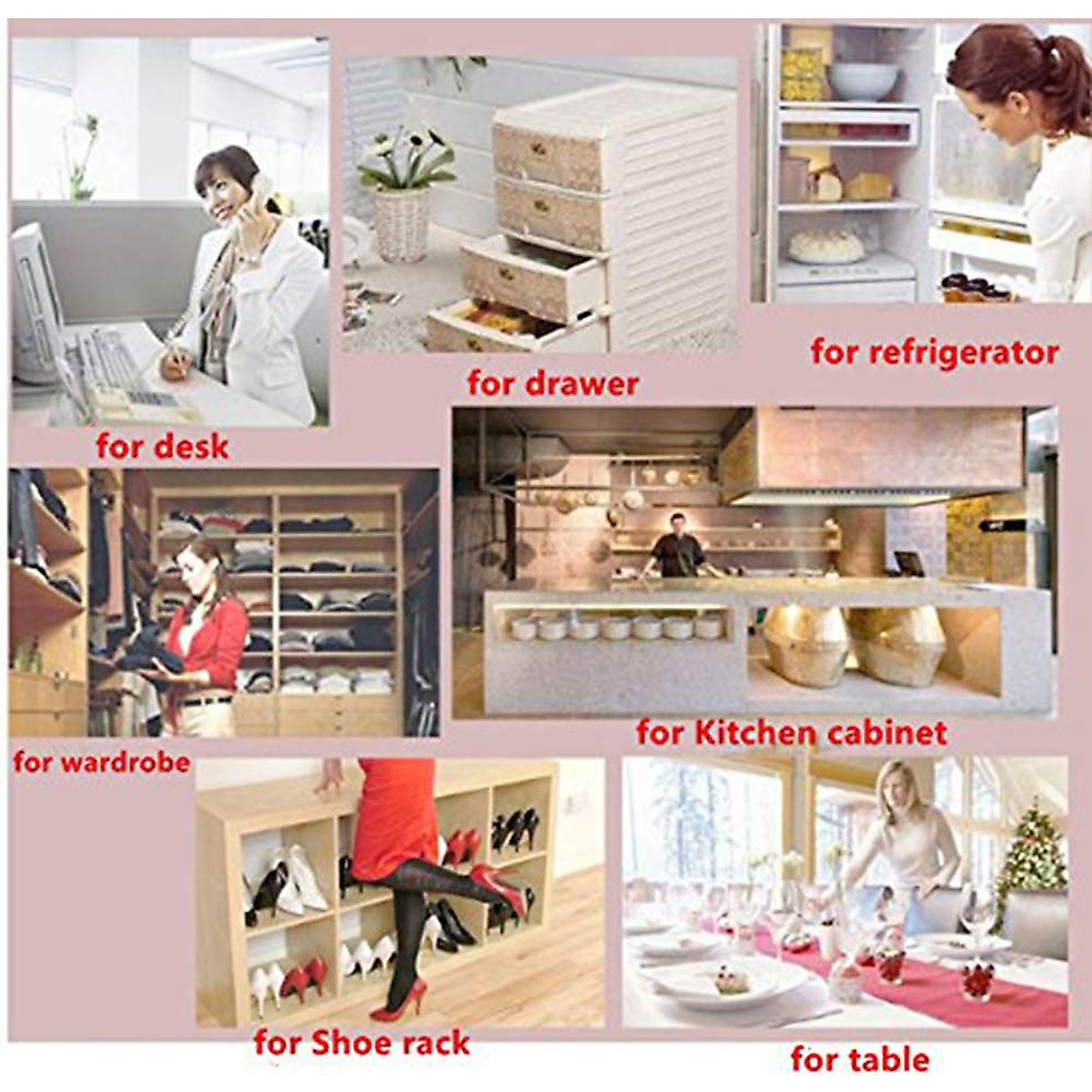 Yachee 3 Rolls EVA Cabinet Liners, Non-Slip Non-Adhesive Shelf Liners for Kitchen Cabinets Cupboard Drawer Cushion Shelves, DIY Multipurpose Refrigerator Liners, 18 x 60- Light Grey