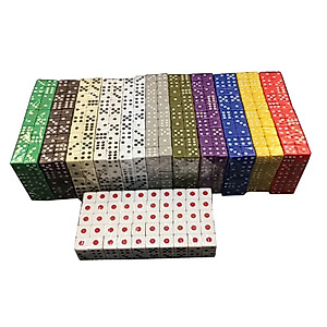 SmartDealsPro 50-Pack D6 Six Sided 12mm Opaque Dice Die-Random Color(at Least 5 Colors)