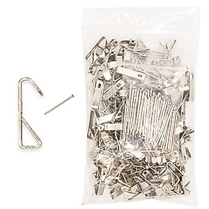 Infinity 30 lb Picture Hangers, Supports up to 30 Pounds, Set of 100 (100 Hangers & 100 Nails)