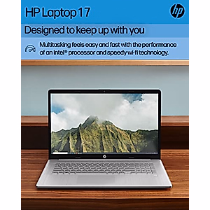 HP 17" Laptop, Intel Pentium Silver N5030 Processor, Intel UHD Graphics 605, 4 GB RAM, 256 SSD, Windows 11 Home in S Mode (17-cn0030nr, Natural Silver)