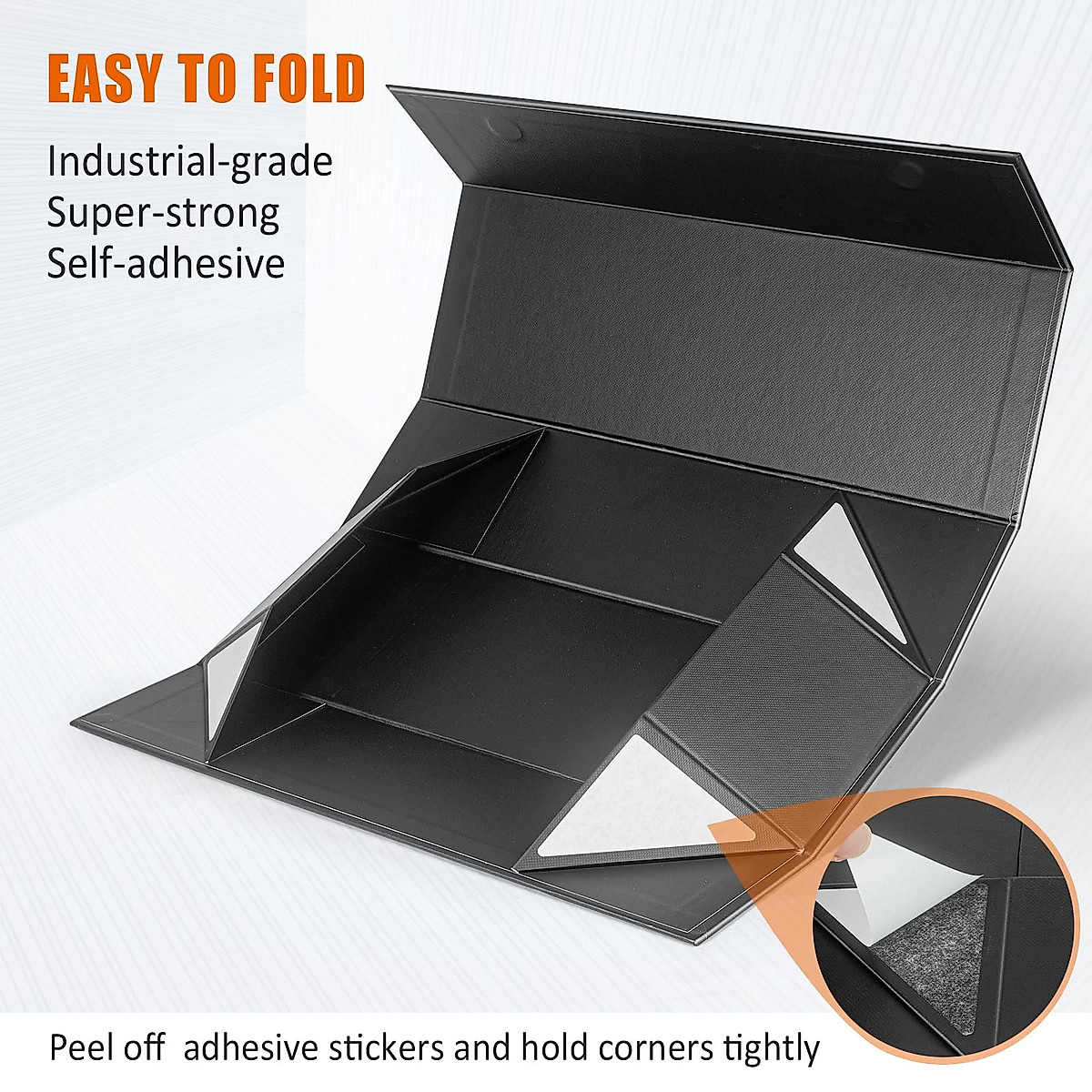 Trading Card Storage Box, Baseball Card Storage Box Holds 900+ Sport Cards or 200 Top Loaders, Fits Football, Basketball, Hockey, Gaming & Trading Cards, Black, 13x4x3 inches, 2 Pack