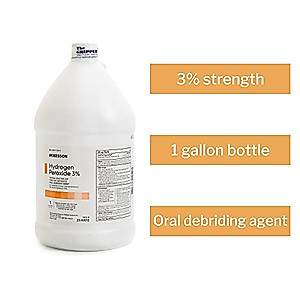 McKesson Hydrogen Peroxide 3%, Topical Solution USP, First Aid Antiseptic, 1 gal, 1 Count
