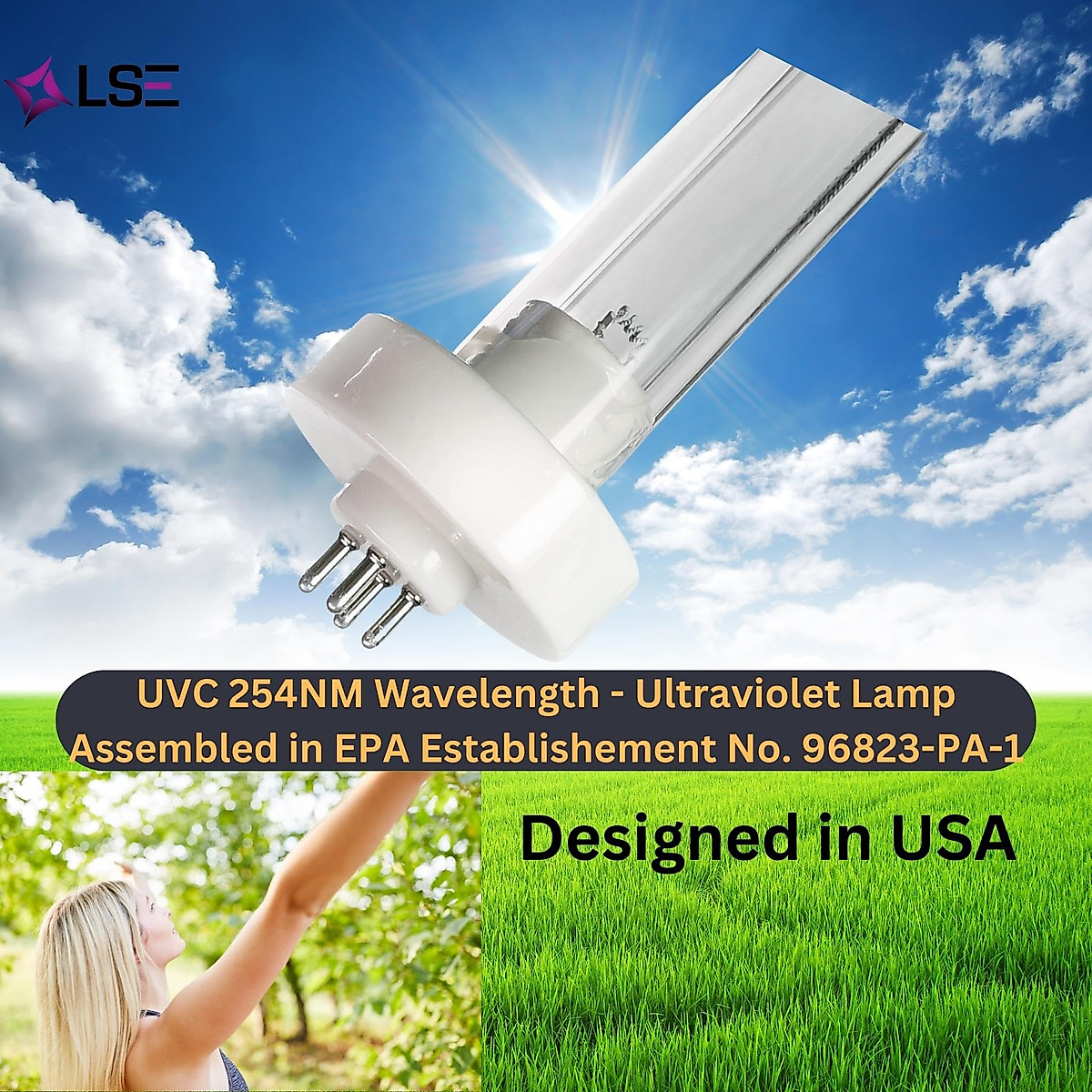 Industrial Lighting Solutions Ultravation® ,UltraMAX AS-IH-1003, ASIH1003 T3, 17" Compatible UV Bulb Lamp