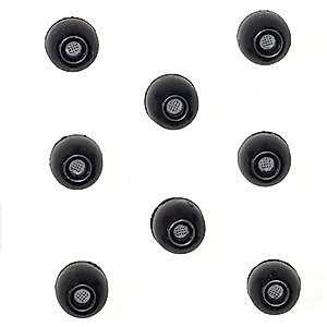 8 Pack - Medium SHURE EABKF1-10M (PA910M) Replacement Black Foam Ear Tips Sleeves fit SHURE SE215 SE315 SE425 SE535 SE846 SE112 SE115 SE210 SE530 E3c E4c E5c and Westone in-Ear Headphones Earphones