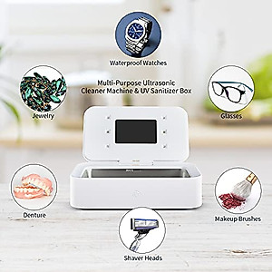 Kunphy Ultrasonic Cleaner, Professional Ultrasonic Jewelry Cleaner 20 Ounces(600ML), SUS 304 Tank for Cleaning Eyeglasses, Ring,Watches, Dentures