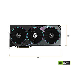 Gigabyte AORUS GeForce RTX 4070 Ti Master 12G Graphics Card, 3X WINDFORCE Fans, 12GB 192-bit GDDR6X, GV-N407TAORUS M-12GD Video Card