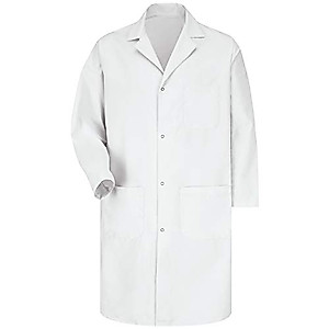 Red Kap Mens Rk With Pockets Medical Lab Coat, White, Large US