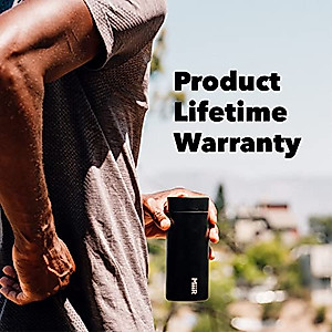 MiiR, 360 Traveler, Stainless Steel Double-Wall Vacuum Insulated Tumbler, Black, 16 Fluid Ounces