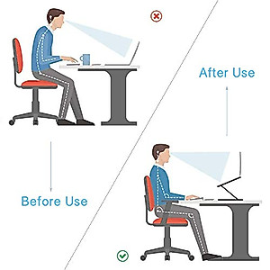 Adjustable Laptop Stand Table for Office, RAINBEAN Portable Lap Desk Stand Compatible Notebook Tablets MacBook,Foldable Lift Bracket Aluminum Ergonomics Design,Office or Home Desk Suitable for Ipad