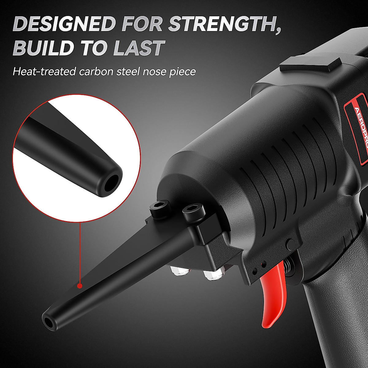 AeroPro 700V Professional Grade Heavy Duty Pneumatic Punch Nailer/Nail Remover with Long Nail Nose, 2-3/4” 6mm Diameter for 1-4 Inch Nails, 9-16 Gauge