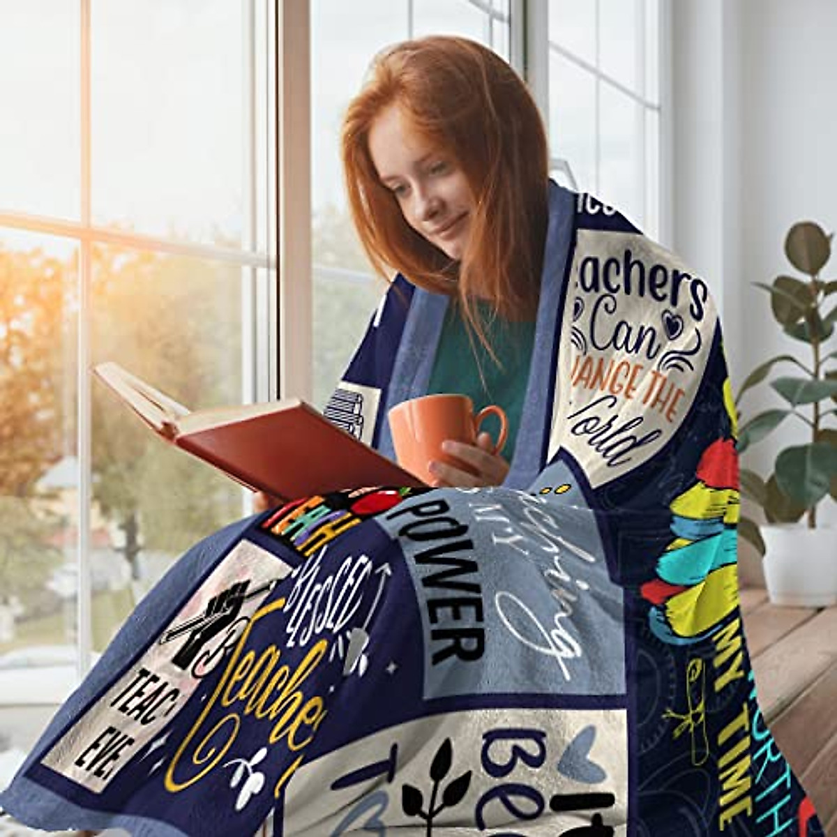 KOLVIIV Teacher Gifts for Women - Teacher Appreciation Gifts for Women/Men - Best Teacher Gifts for Women - Gifts for Teachers - Teachers' Day Gifts Blanket 50"x60"