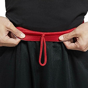 Nike Dry Men's Dri-Fit Elite Basketball Shorts (Black/White/Red, Medium)