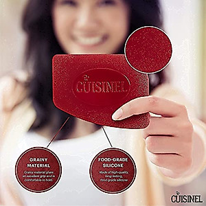 Heavy Duty Pan Organizer, 5 Tier Rack + Pan Scraper Tool - Holds up to 50 LB - Holds Cast Iron Skillets, Griddles and Shallow Pots - Durable Steel Construction - Kitchen Storage - No Assembly