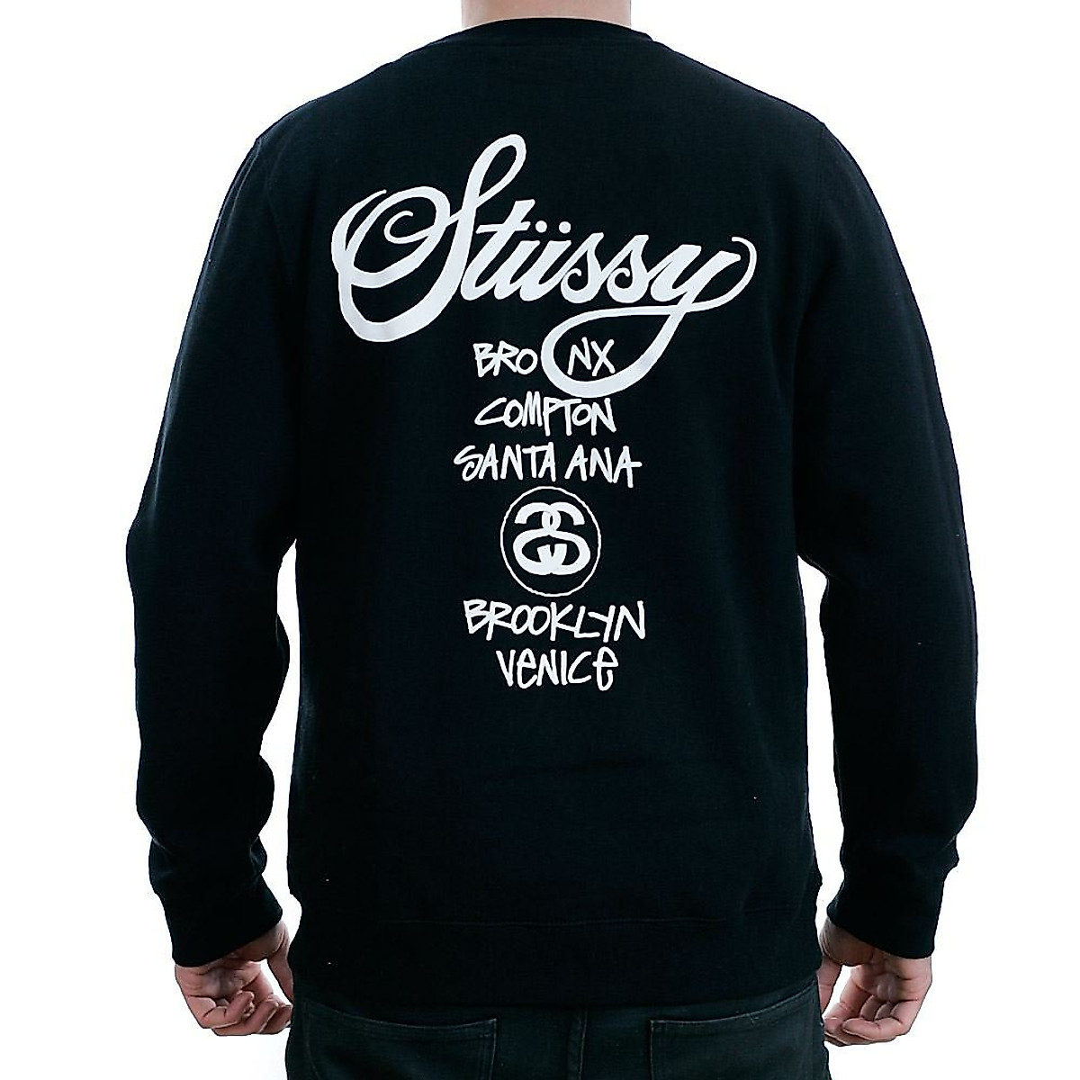 Stussy World Tour Crew in Black (XL)