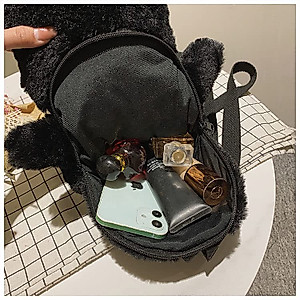 Bestmaple Skeleton Backpacks for Girls Cute Skull Plush Shoulder Bag Cute Demon Animal Halloween