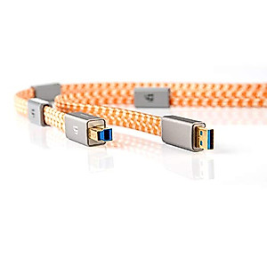 iFi Mercury3.0 Audiophile USB 3.0 A to B Cable for Computer/USB Audio and Data Transfer (0.5m, USB 3.0 B)